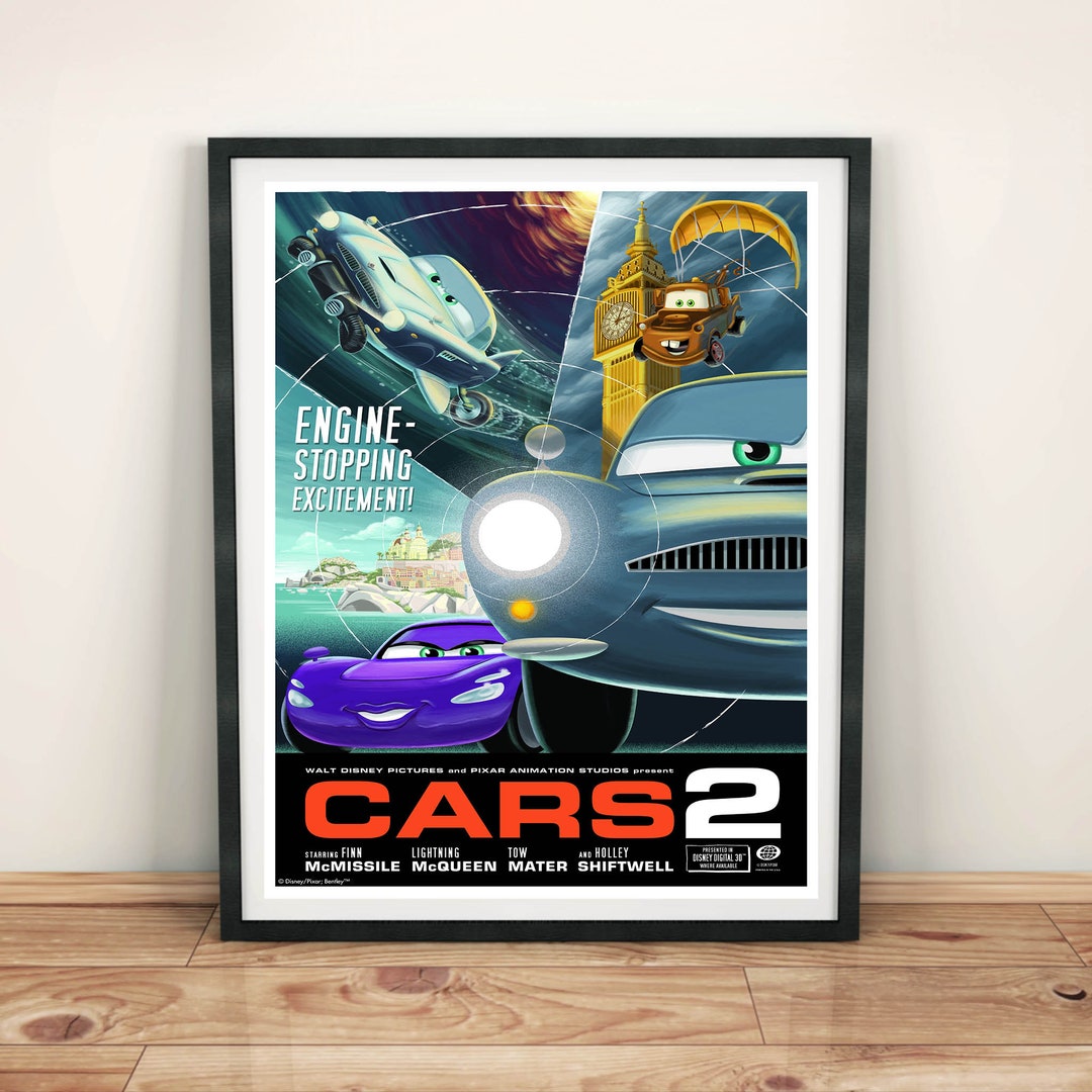 Cars Disney Movie Pixar Poster Wall Art Wall Decor Kids Room Decor Home ...