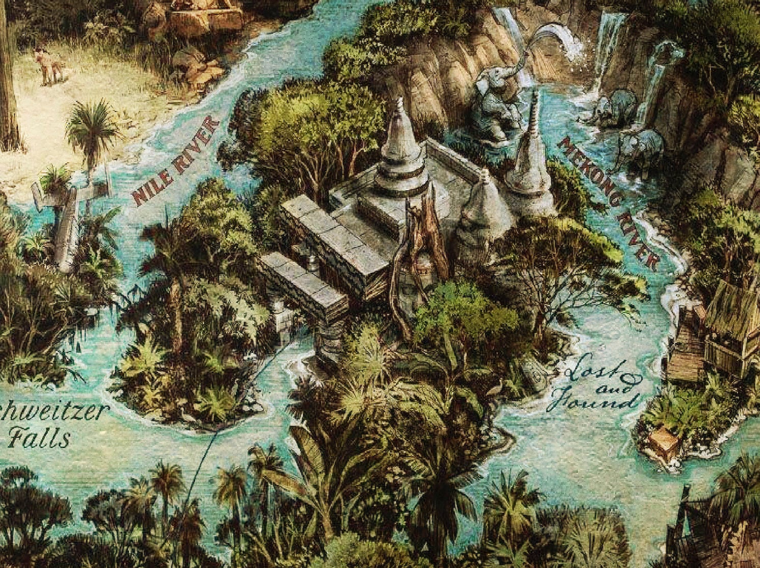 Jungle Cruise Poster Jungle Cruise Map Poster Jungle Navigation Cruise ...