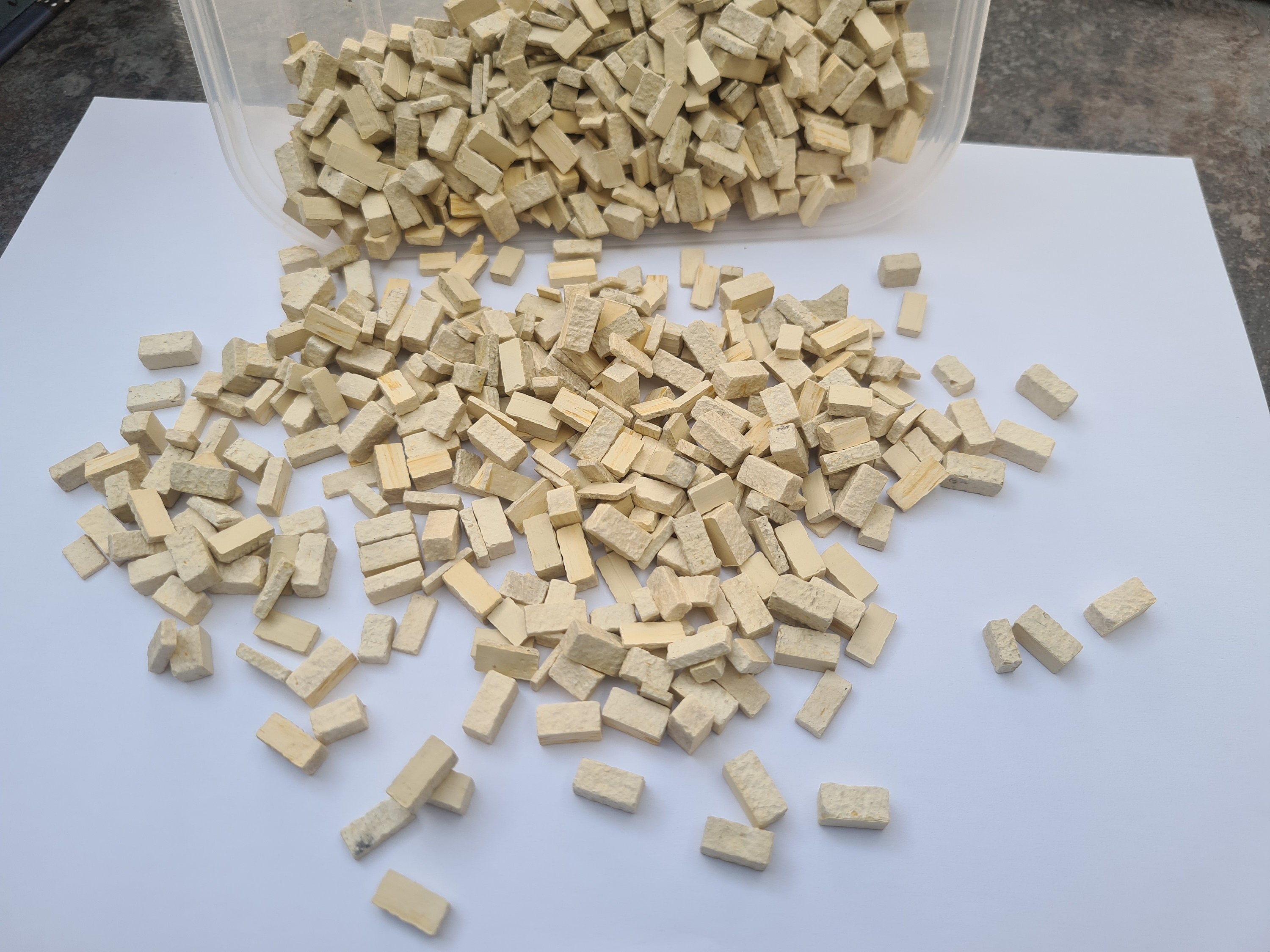 1:35th Scale Diorama Building War Gaming 500 Yellow Stone Wall Blocks ...