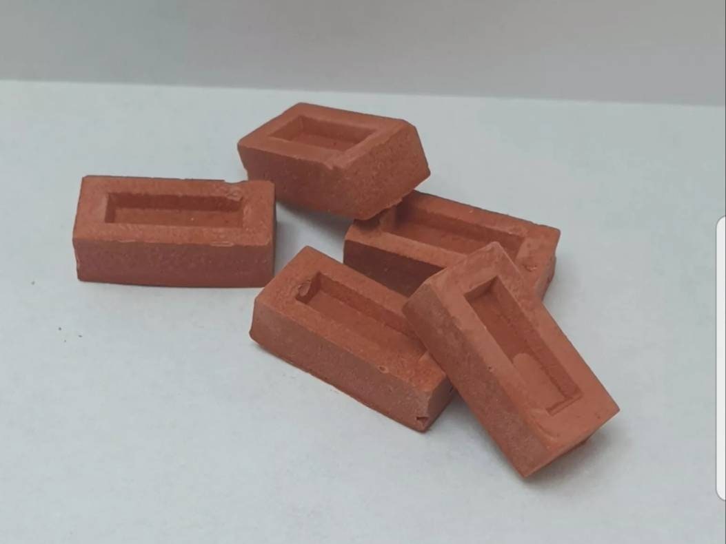 50 1:12th Scale Miniature Dolls House War Gaming Model Railway Bricks ...