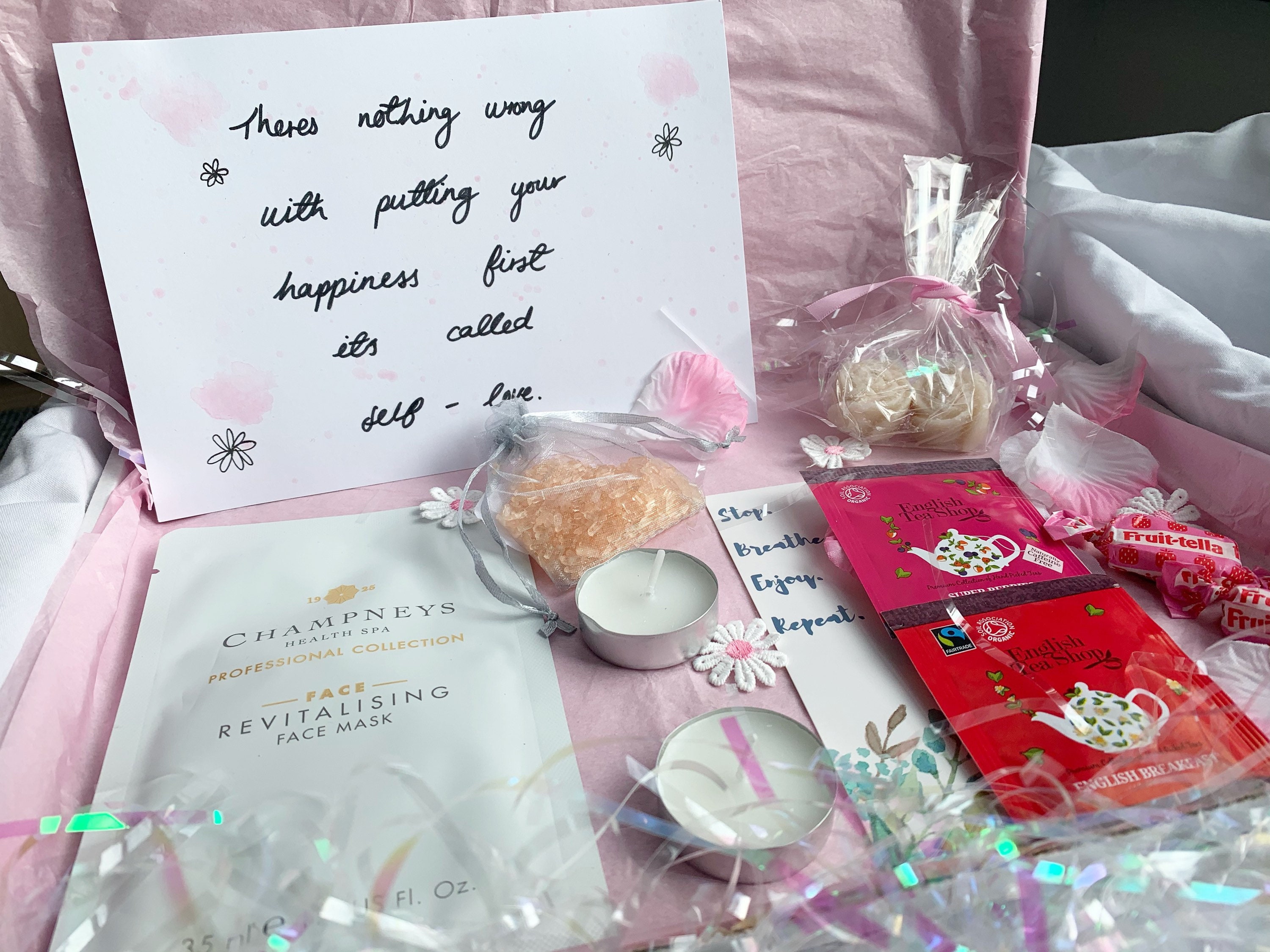 Positive box spa box Hug in a box Self Care Package Treatment Box ...