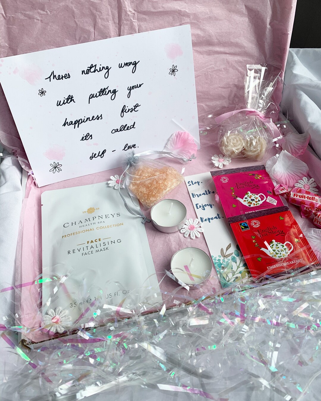 Positive box spa box Hug in a box Self Care Package Treatment Box ...