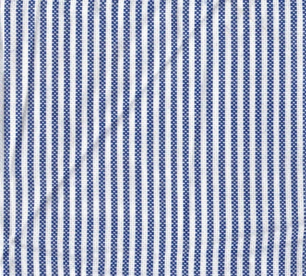100% Cotton Blue Classic Stripe Fabric 57/58" - Etsy