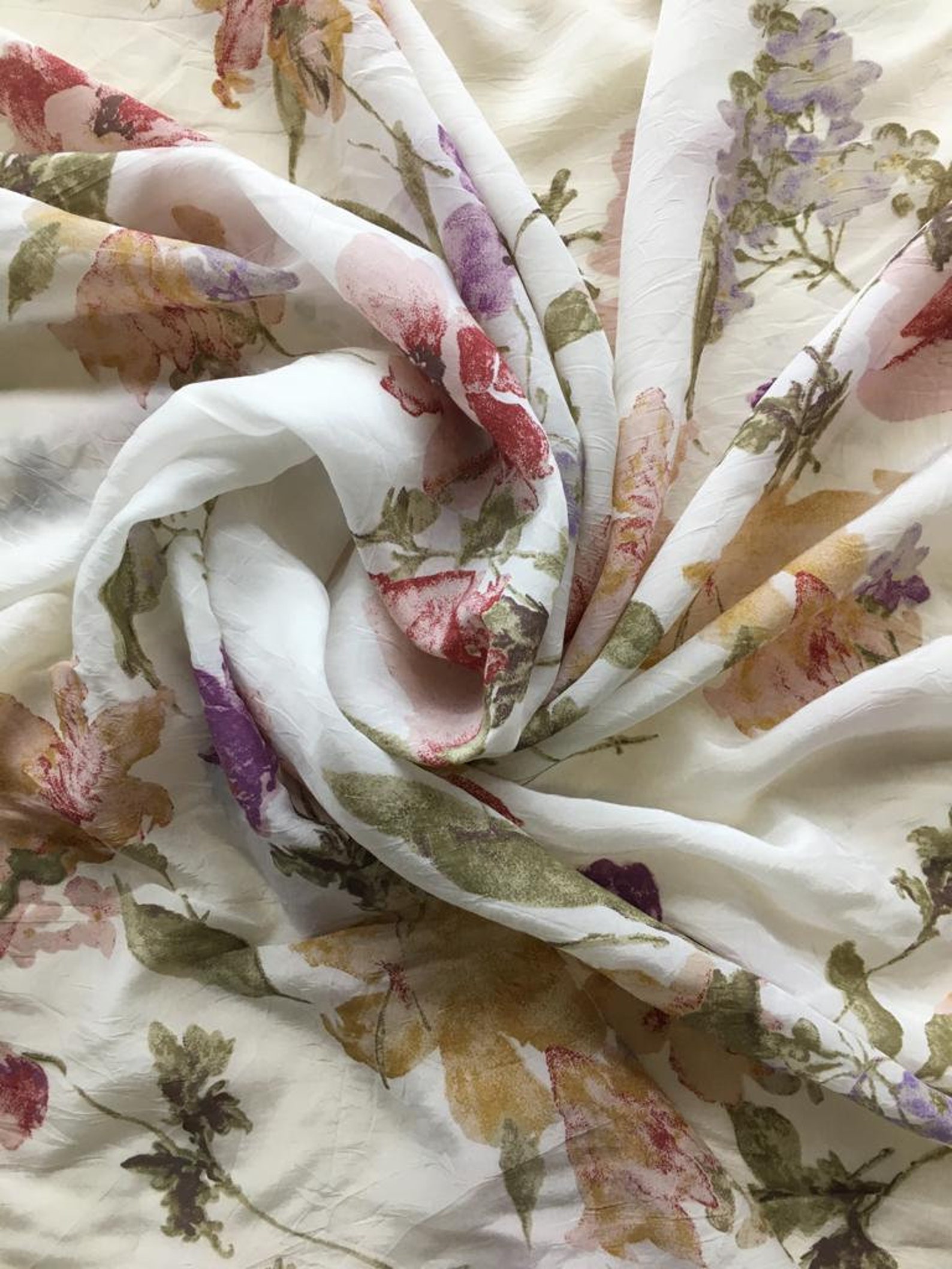 100% Cupro Fabric With Print 42/43" - Etsy