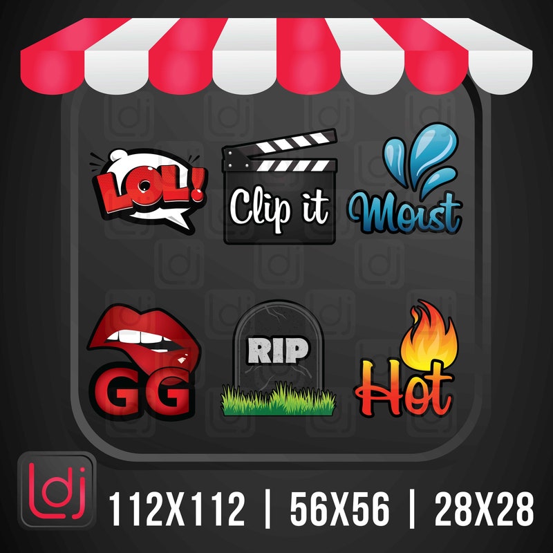 Emotes for Twitch 112x112 - Etsy