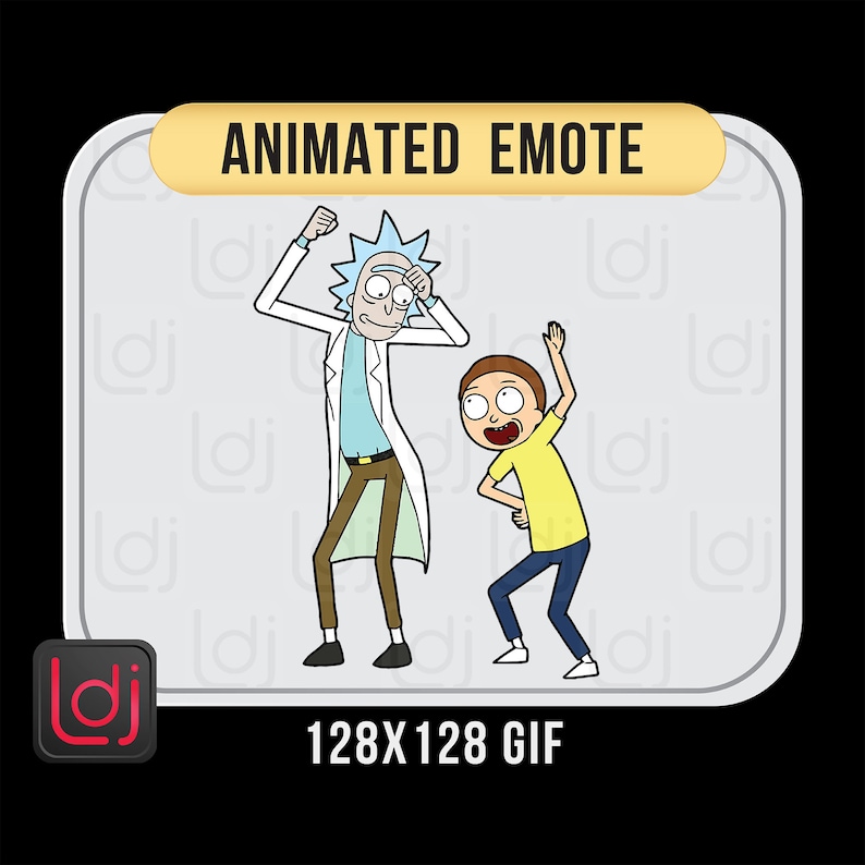 Get Groovy With Rick and Morty! Animated Dancing Emote for Twitch ...