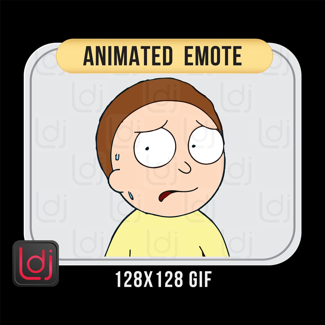 Nervous Morty Animated Emote for Streaming! Twitch / Discord / Youtube ...