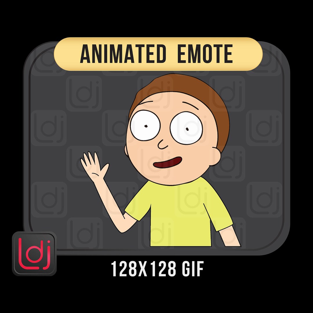 Morty Waving HELLO Animated Emote for Twitch / Discord / Youtube ...