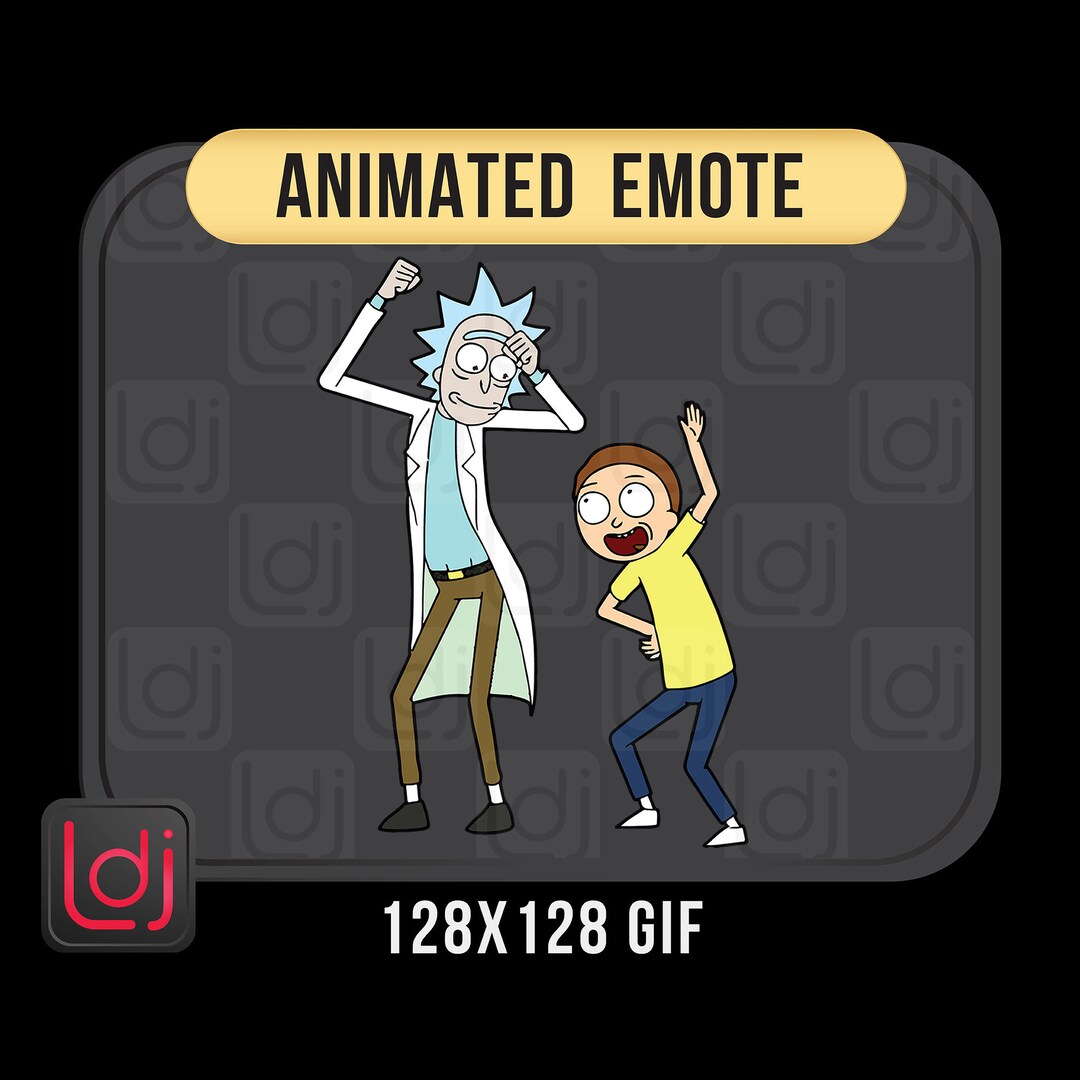 Get Groovy With Rick and Morty! Animated Dancing Emote for Twitch ...