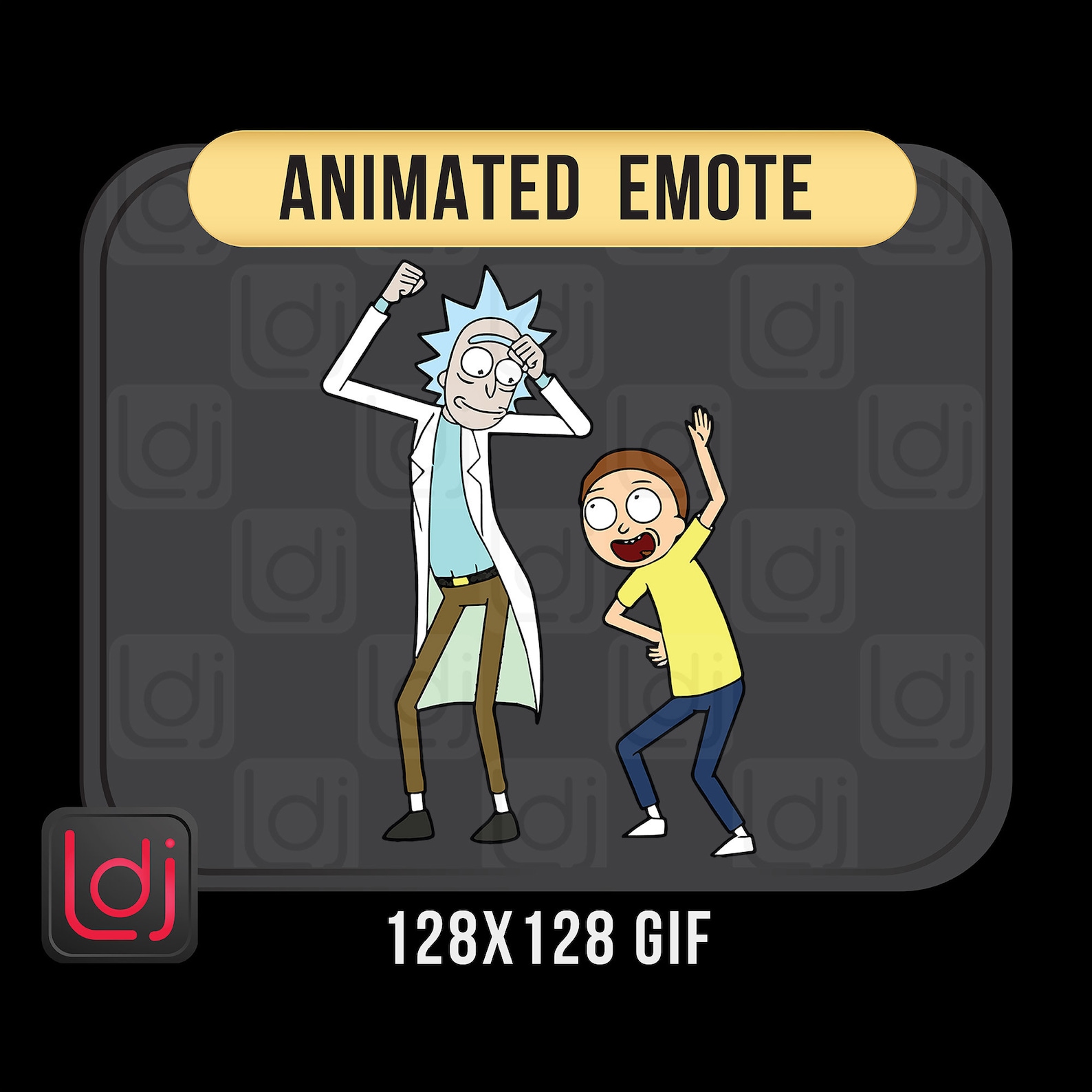 Get Groovy With Rick and Morty! Animated Dancing Emote for Twitch ...