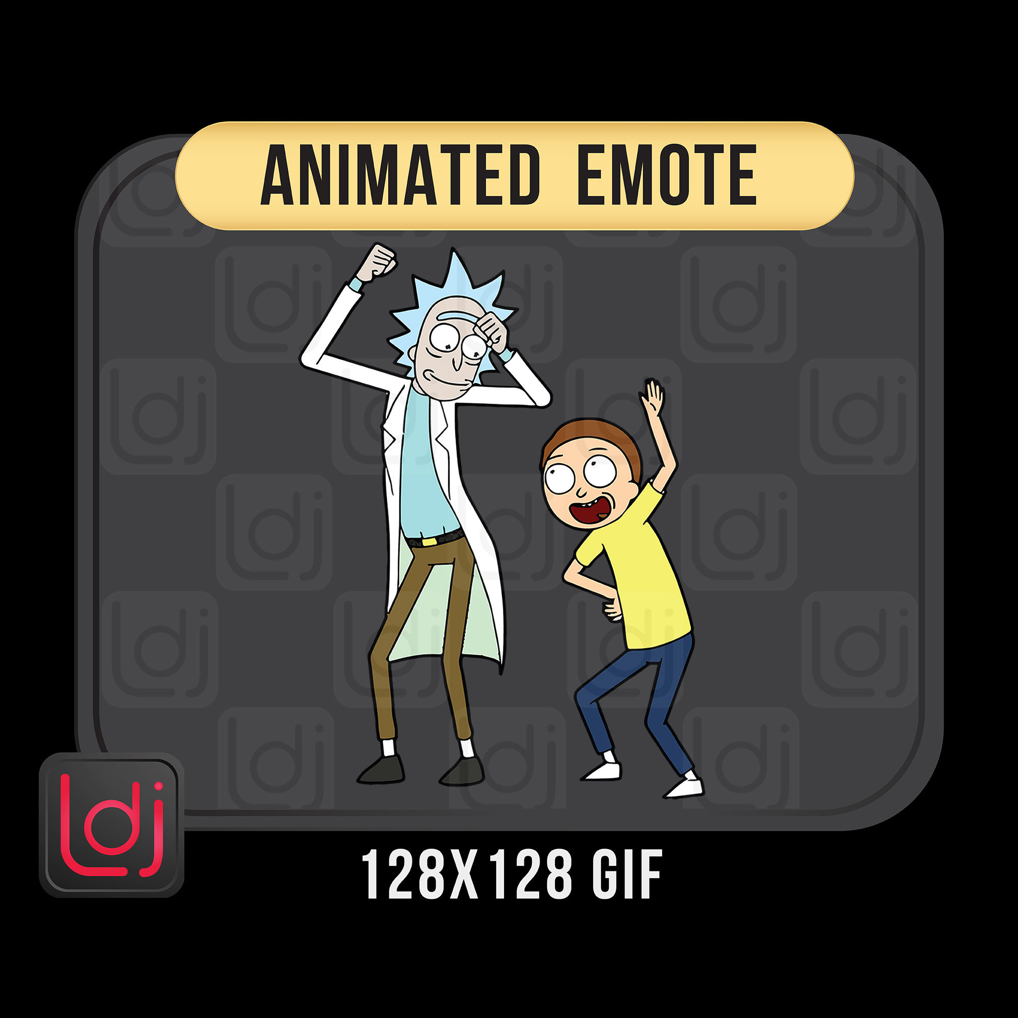 Get Groovy With Rick and Morty! Animated Dancing Emote for Twitch ...