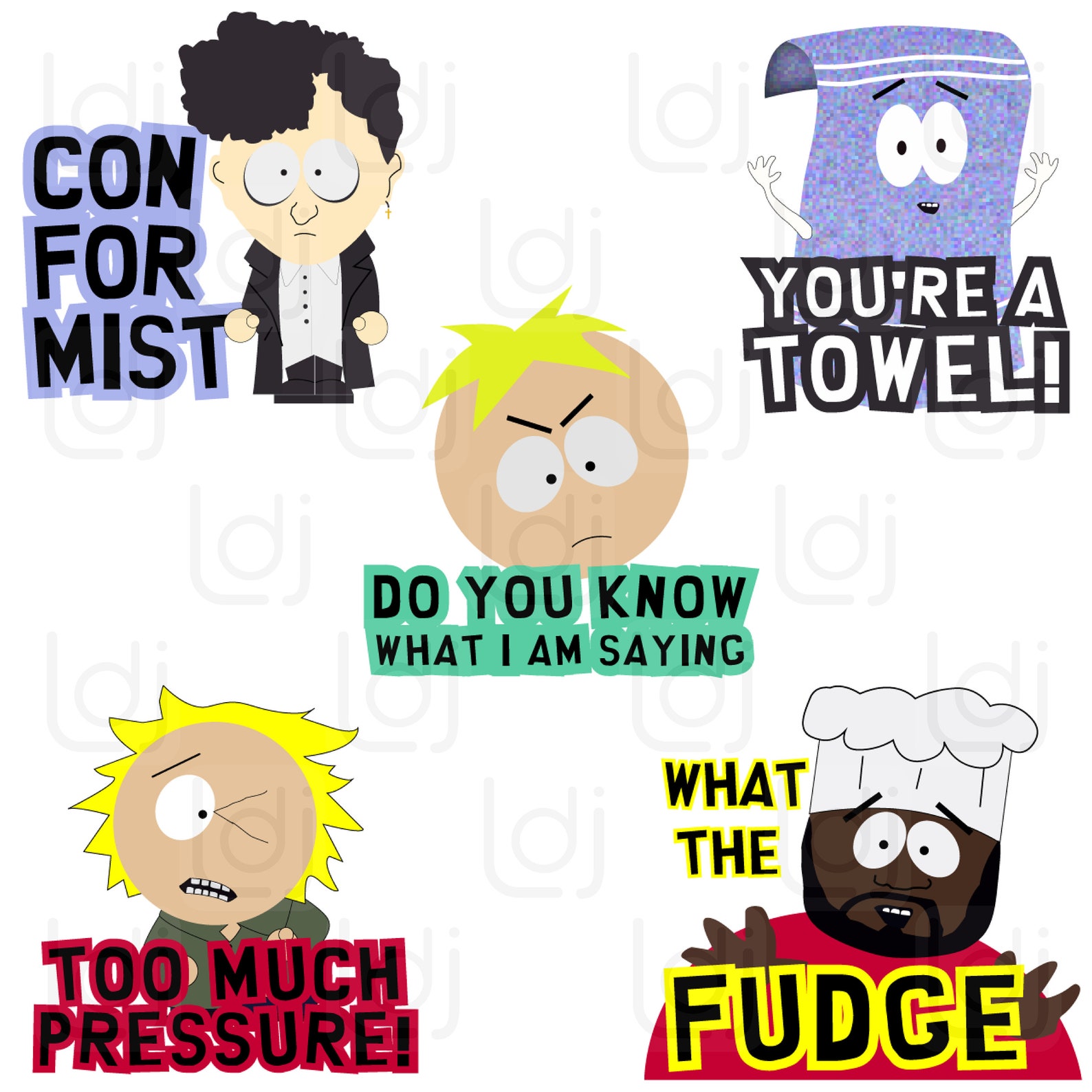 South Park Emotes Badges For Streaming Twitch Discord Instant Download Etsy