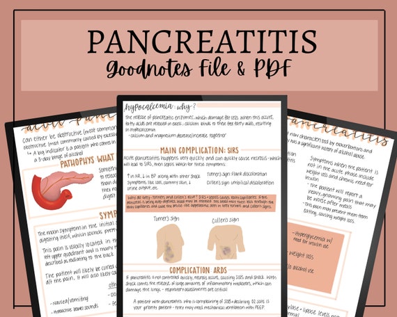 Acute Chronic Pancreatitis Nursing Notes // Digital Download - Etsy