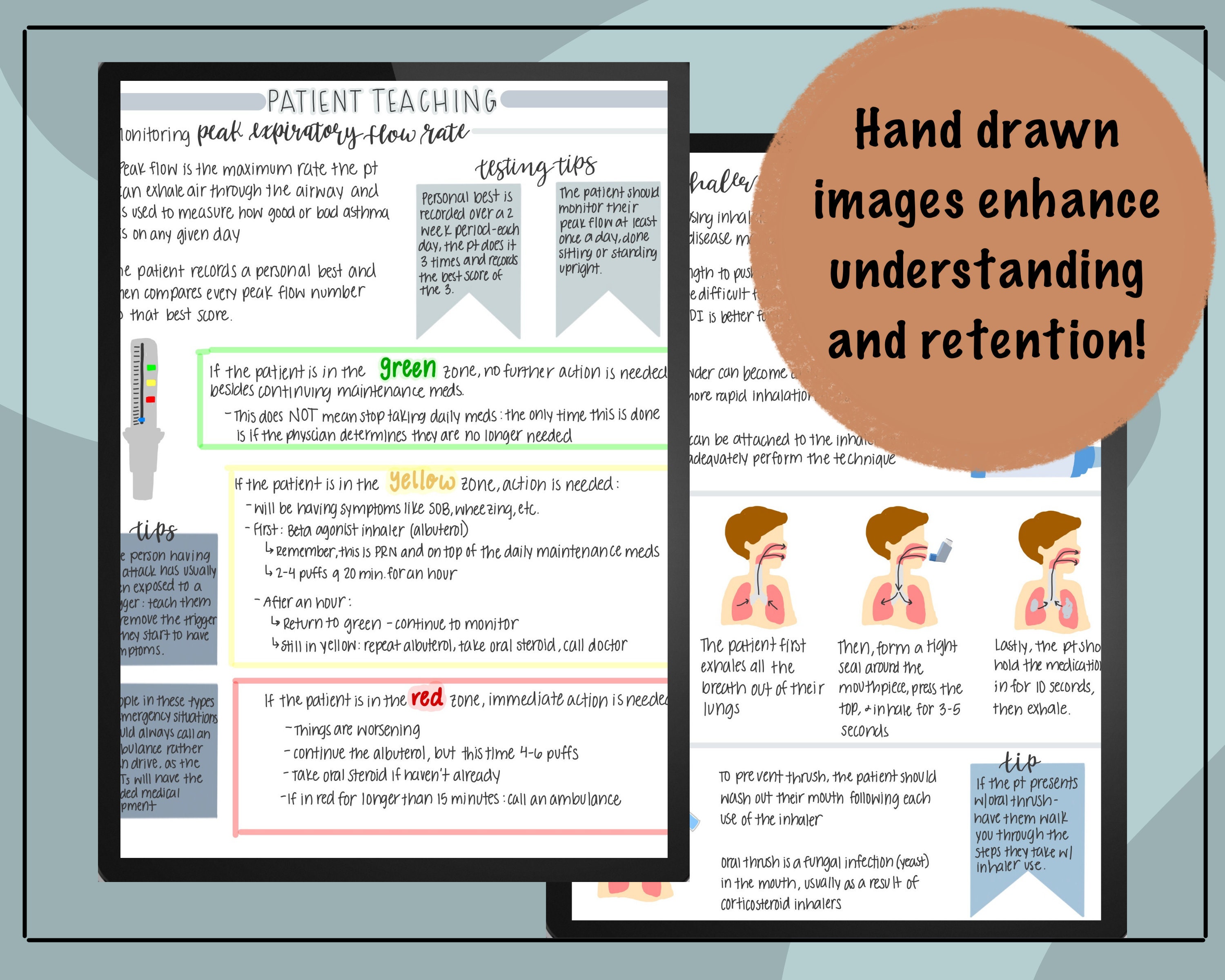 Asthma Nursing Notes // Digital Download // Goodnotes File & PDF - Etsy UK