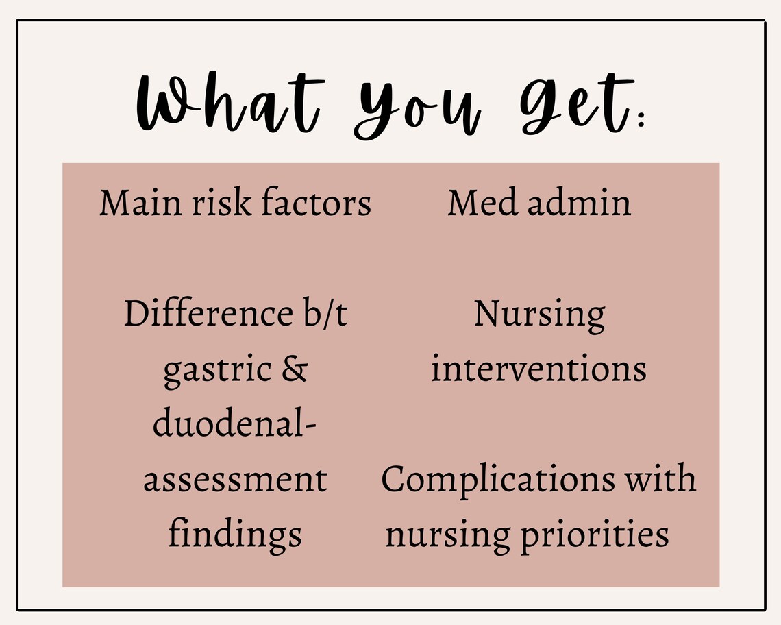 Peptic Ulcer Disease Nursing Notes // Digital Download // Goodnotes ...