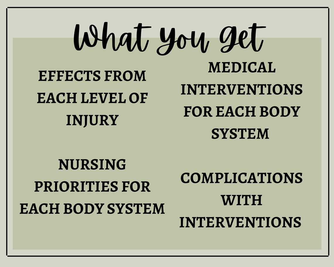 Spinal Cord Injury Nursing Notes // Digital Download // Goodnotes File ...
