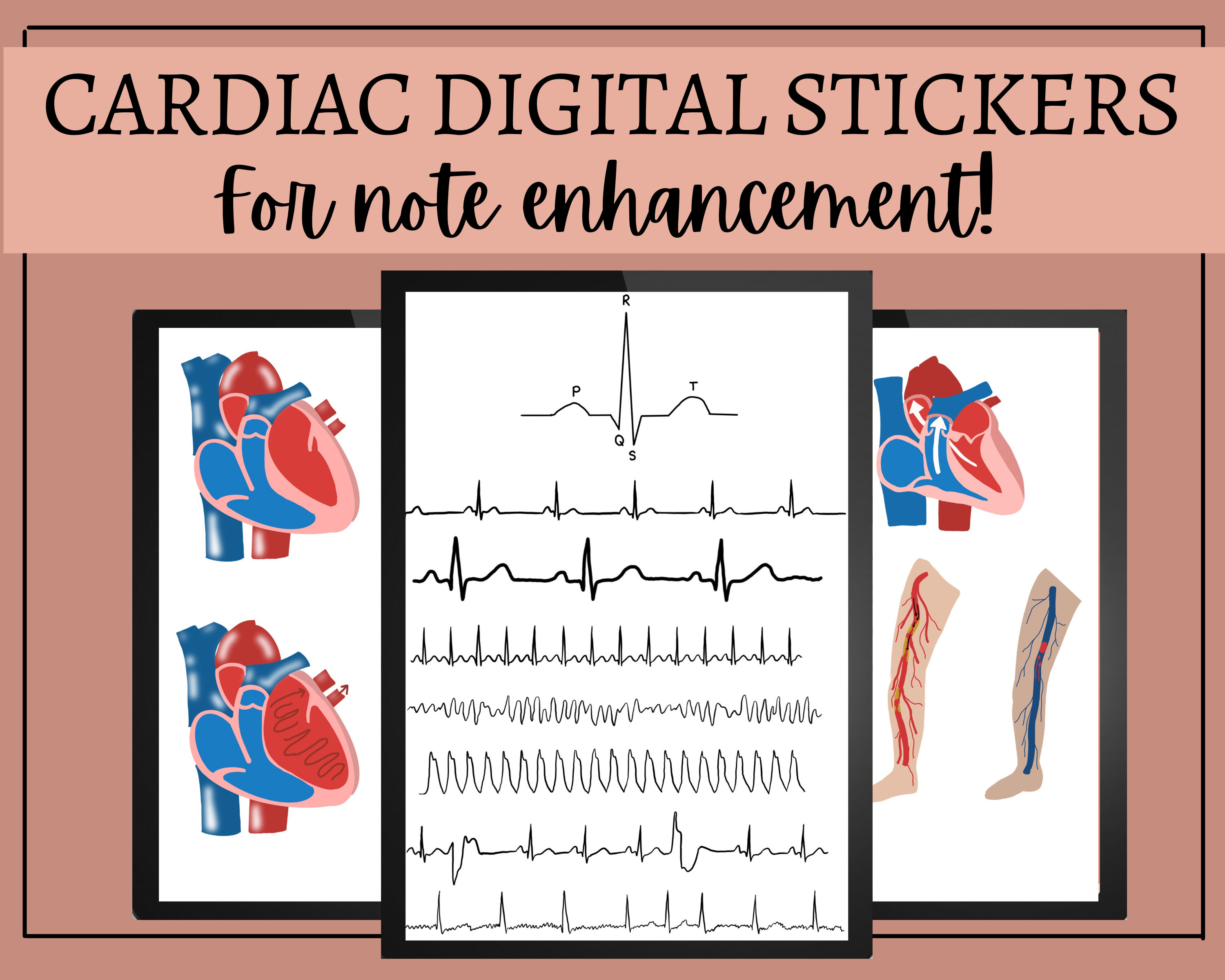Cardiac Digital Stickers // Digital Download // Goodnotes File ...