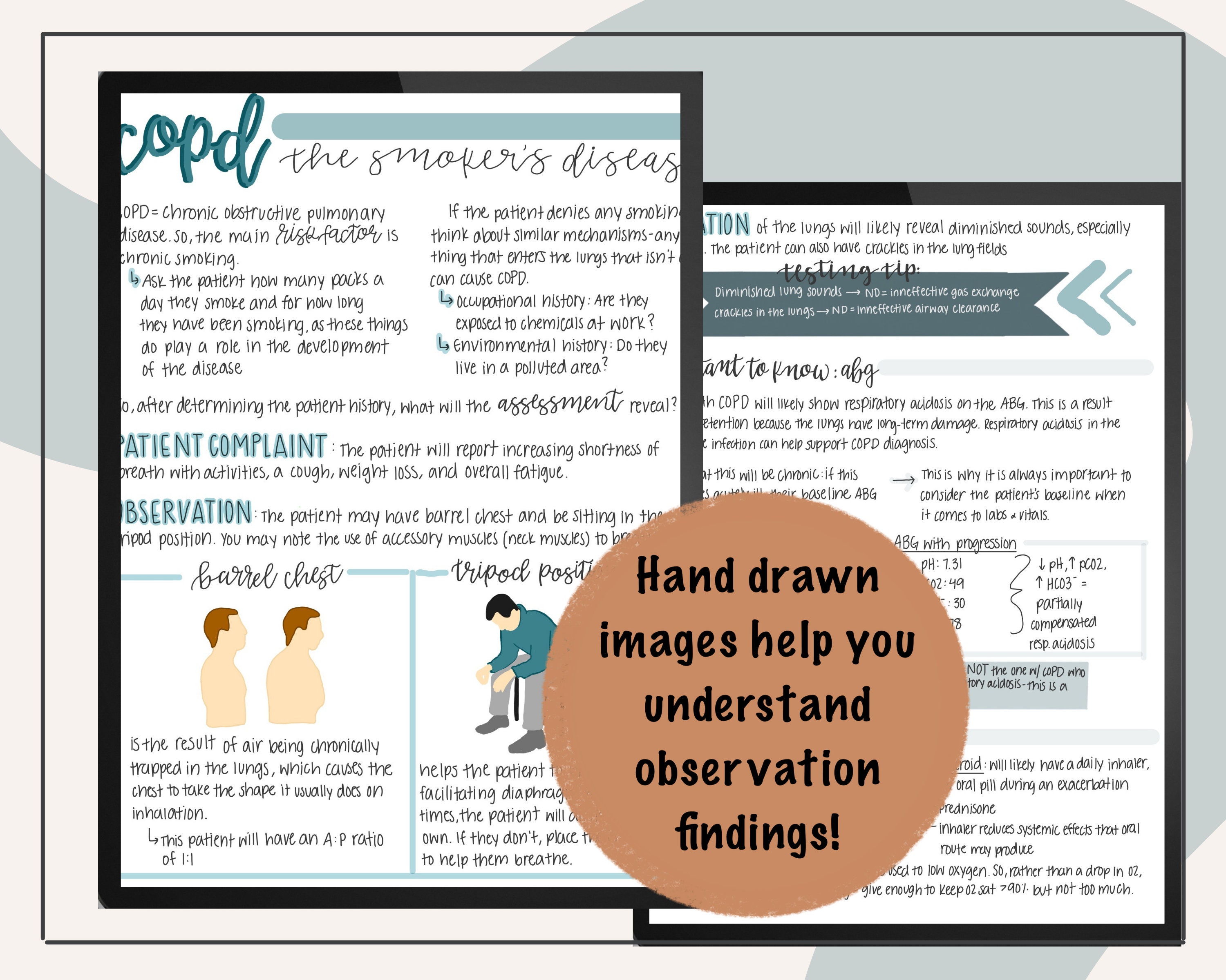 COPD Nursing Notes // Digital Download // Goodnotes File & PDF - Etsy