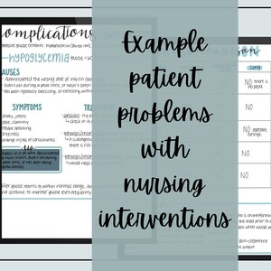 Insulin Med Sheet Nursing Notes // Digital Download // Goodnotes File ...