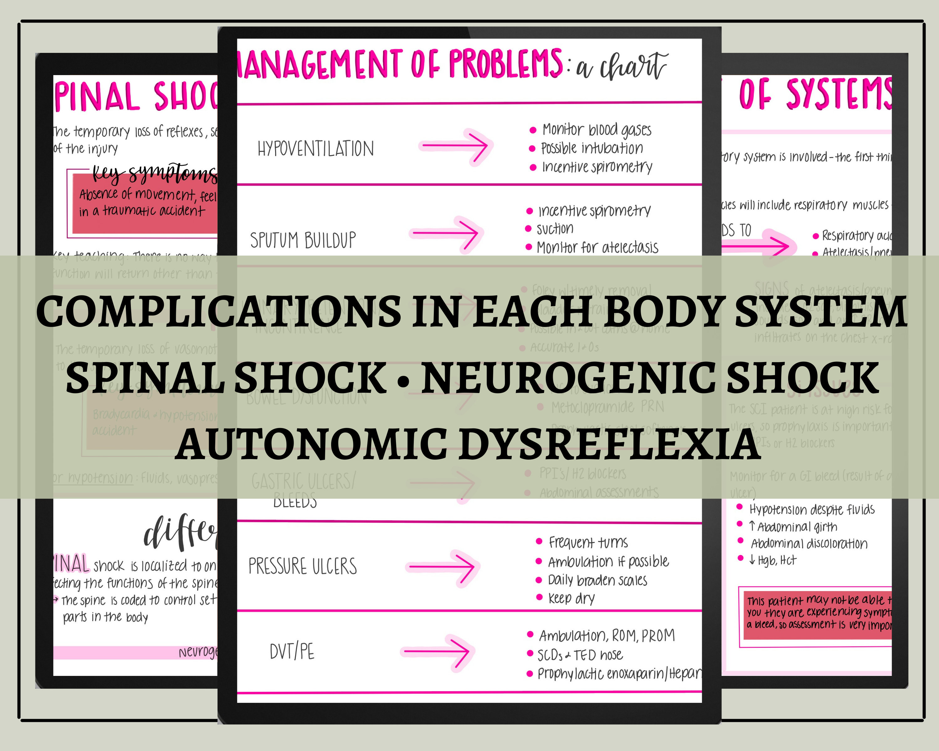 Spinal Cord Injury Nursing Notes // Digital Download // Goodnotes File ...