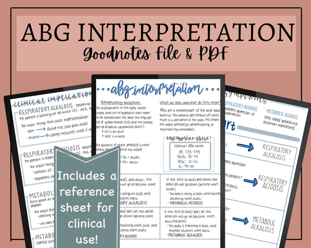 ABG Interpretation Nursing Notes - Etsy