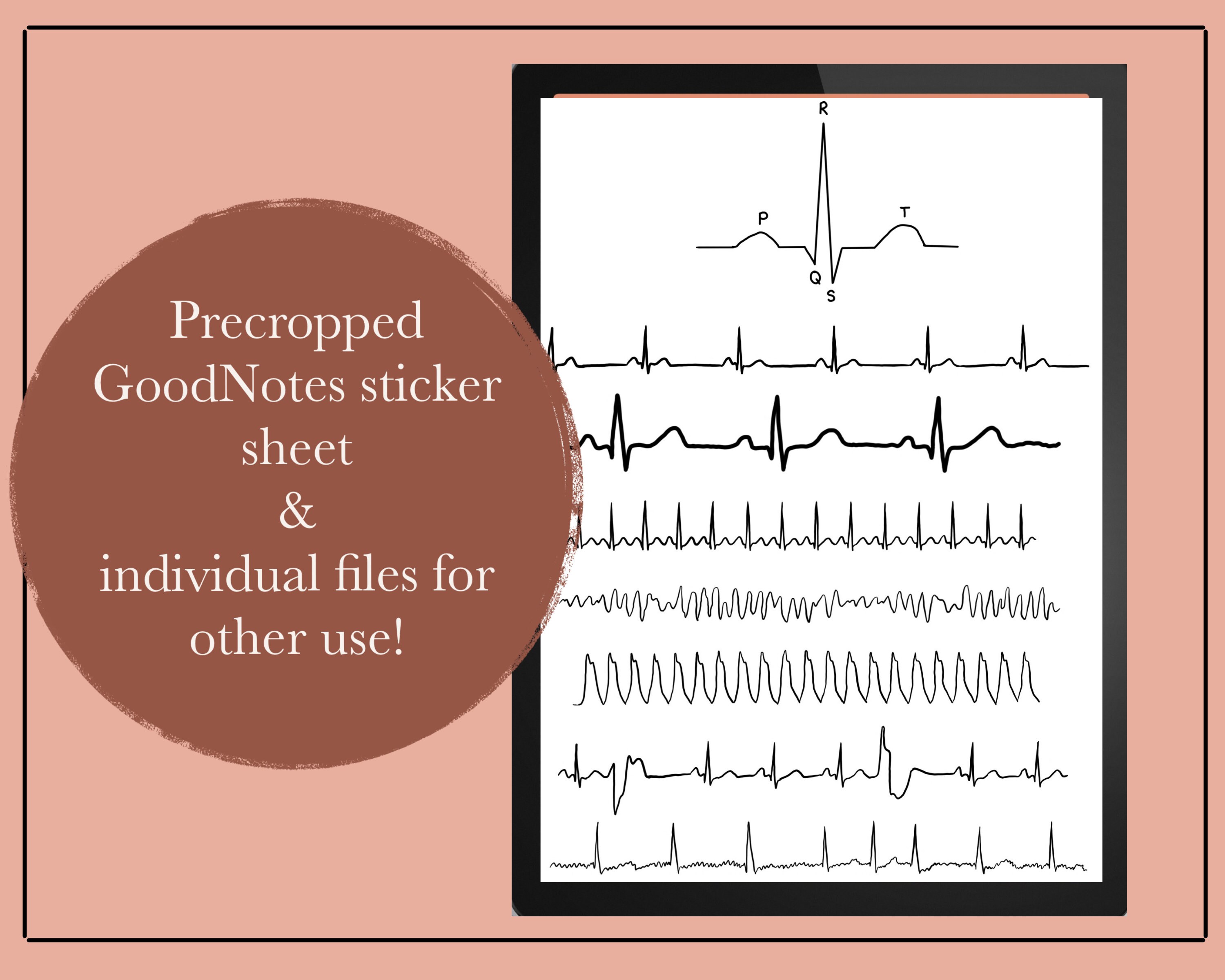 Cardiac Digital Stickers // Digital Download // Goodnotes File ...