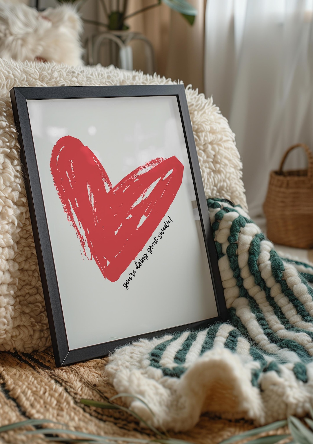 You’re Doing Great Sweetie Poster – Kids Motivational Wall Art Heart ...