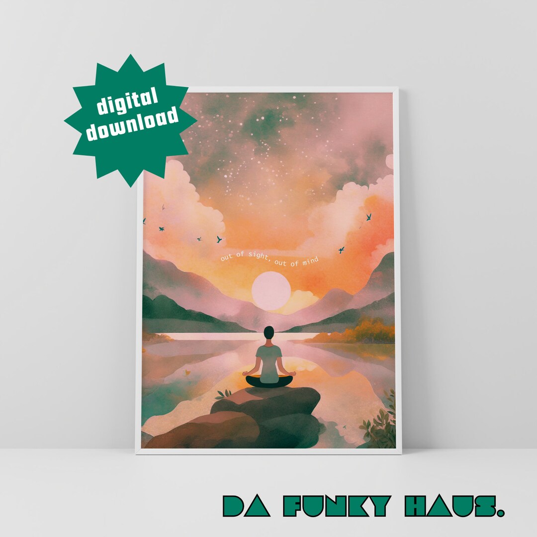 Out of Sight, Out of Mind Poster | Maximalist Home Decor | Colourful ...