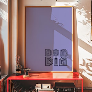 Bom Dia Print Instant Digital Art Poster Brazilian Portuguese ...