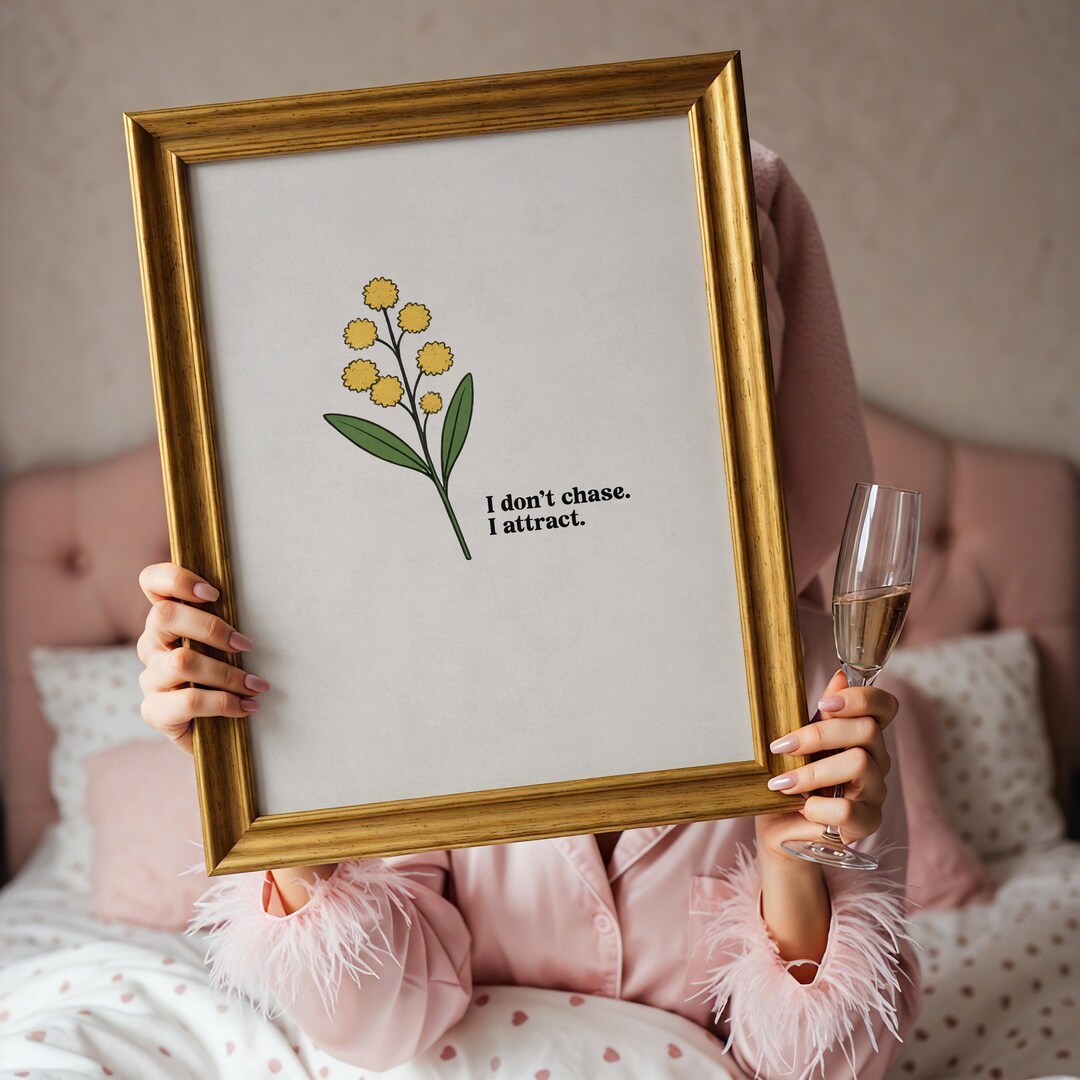 I Don’t Chase I Attract Minimal Printable Affirmation Poster - Etsy