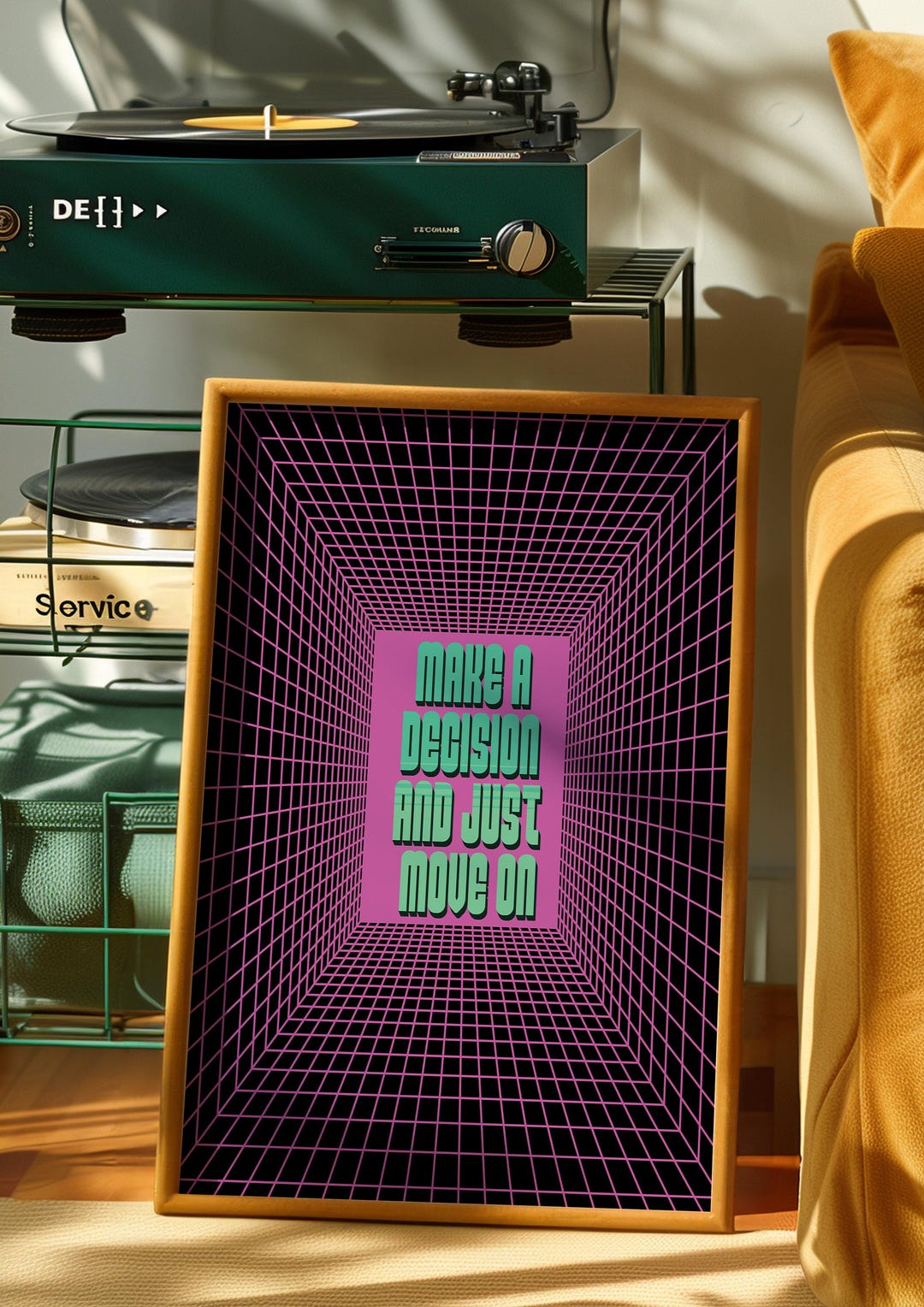 Make a Decision Poster – Motivational Wall Art Print – Funky Positive ...