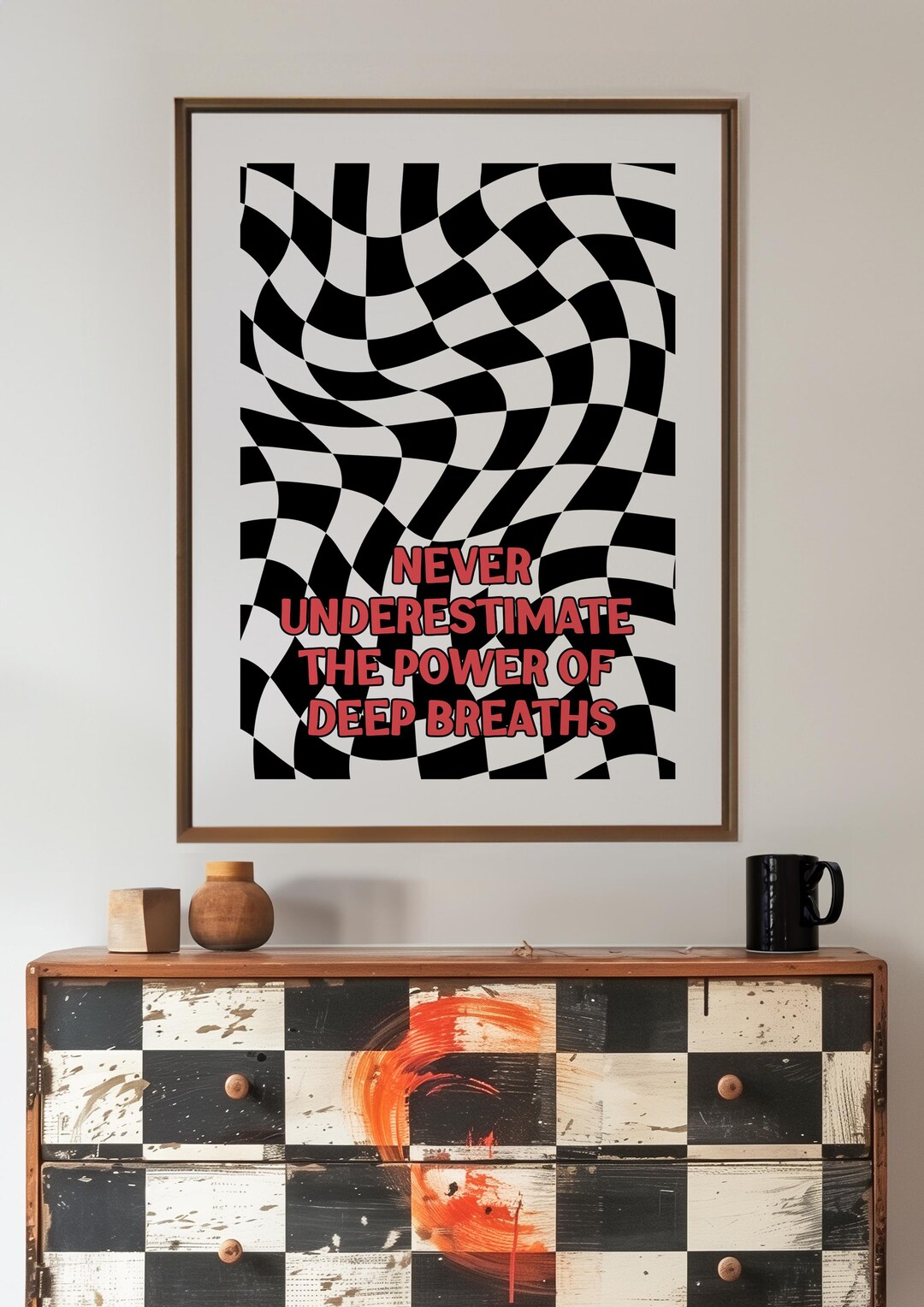 Checkered Motivational Poster: Funky Dorm Decor (digital Download) - Etsy