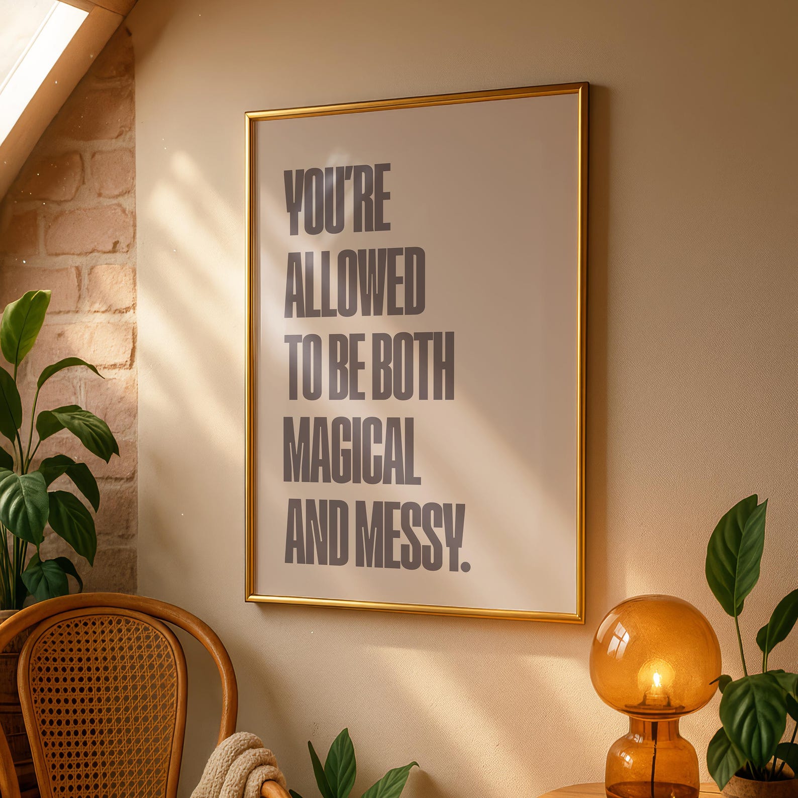 Magical Messy Poster: Feminine Empowerment Quote, Self-love Decor ...