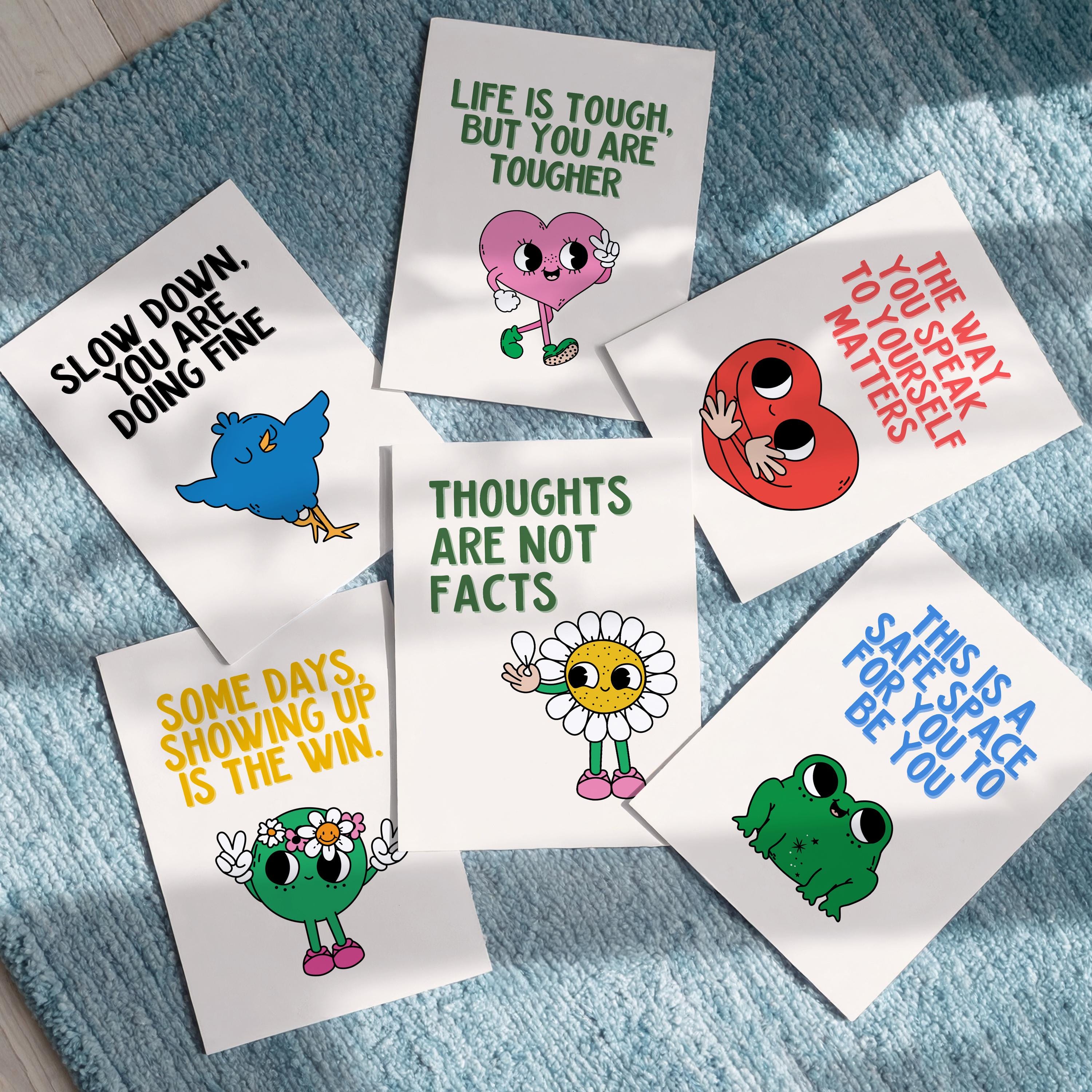 Retro Motivational Posters for Teens: Classroom Mental Health Decor ...