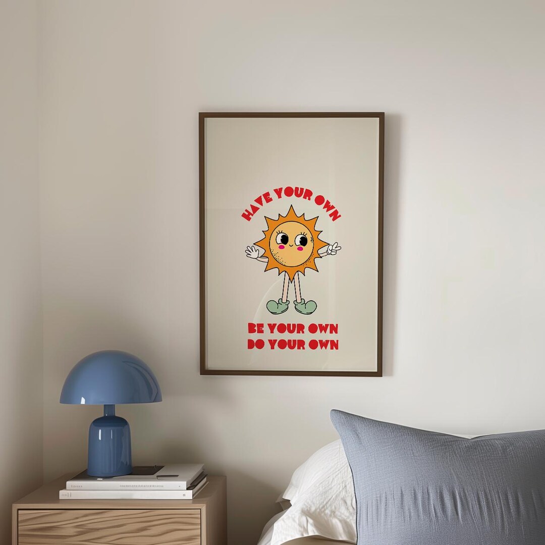 Motivational Kids Poster: Funky Sun Decor (digital Print) - Etsy