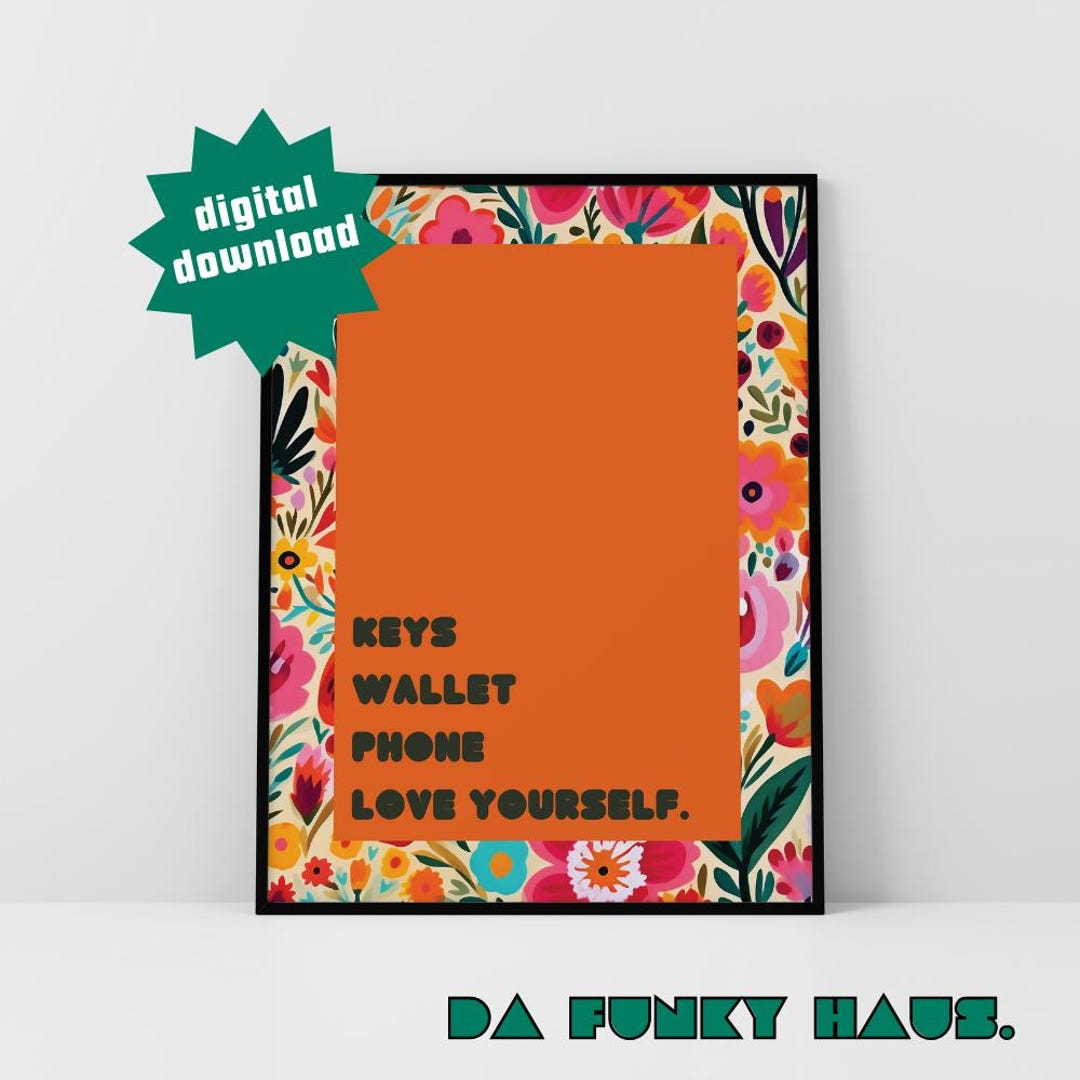 Checklist Entry Hall Mudroom Poster Instant Digital Print Maximalist ...