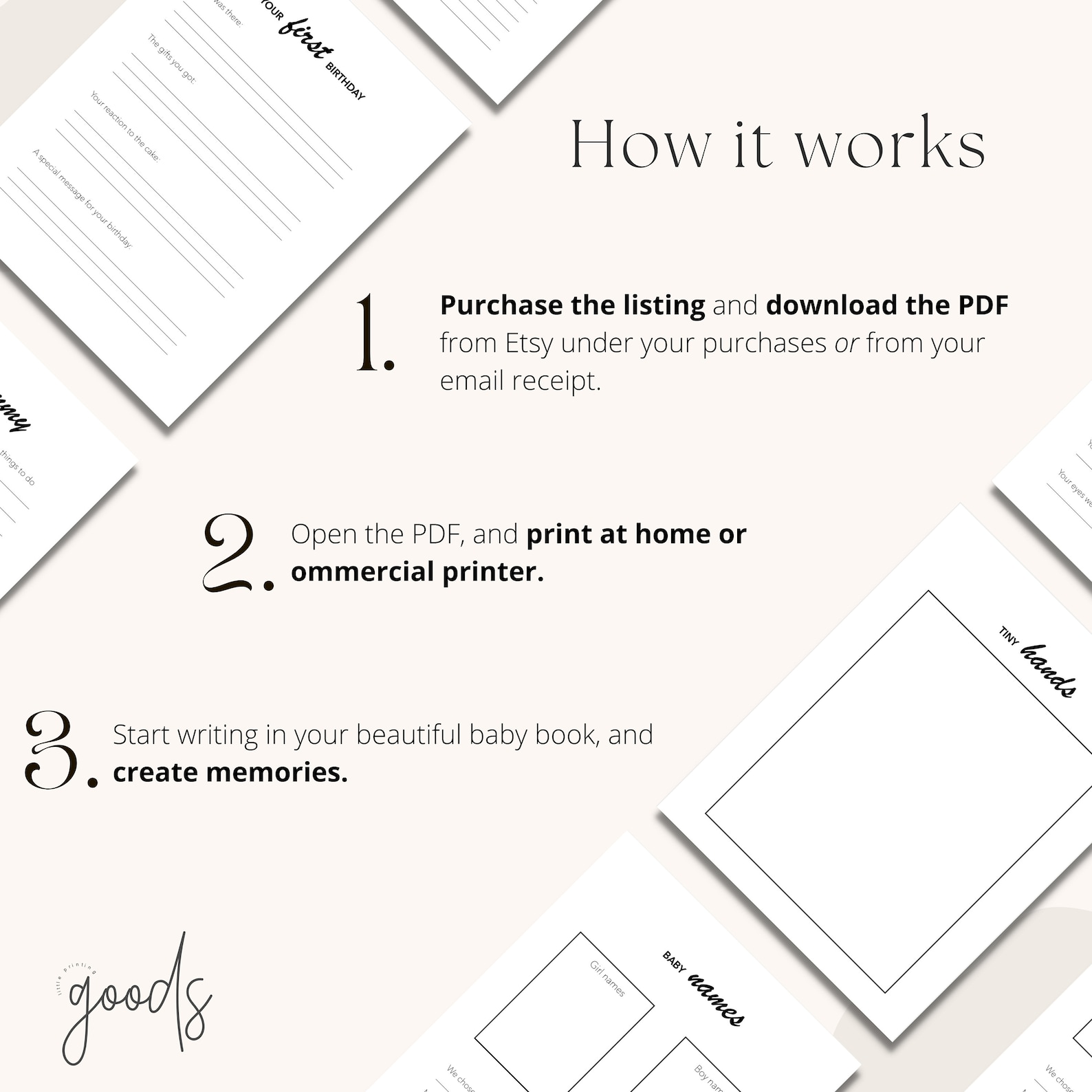 Printable Baby Journal, Pregnancy Journal, Baby Book, Baby Milestones ...