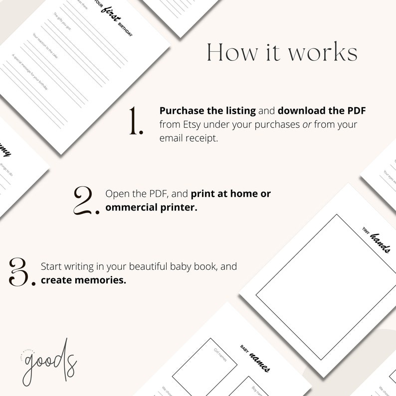 Printable Baby Journal, Pregnancy Journal, Baby Book, Baby Milestones ...