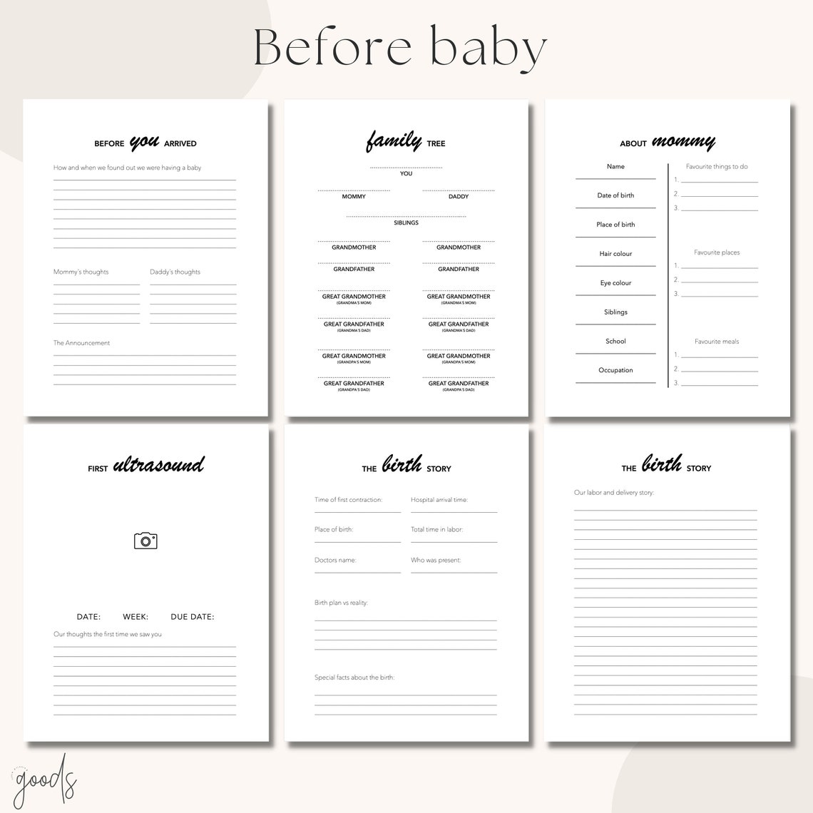Printable Baby Journal Pregnancy Journal Baby Book Baby - Etsy