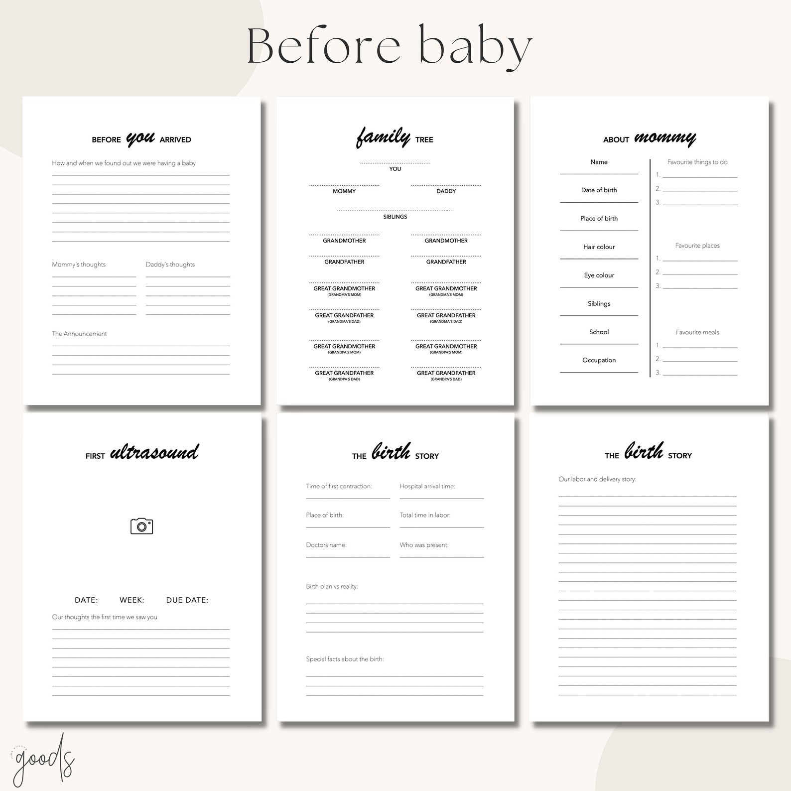 Printable Baby Journal Pregnancy Journal Baby Book Baby - Etsy