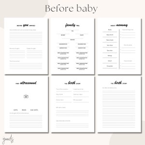 Printable Baby Journal, Pregnancy Journal, Baby Book, Baby Milestones ...