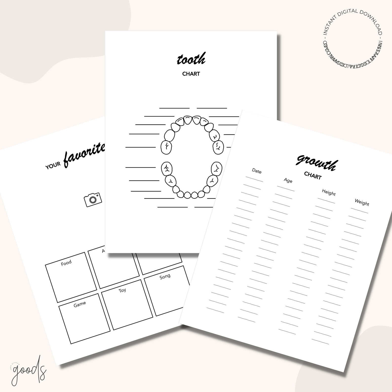 Printable Baby Journal, Pregnancy Journal, Baby Book, Baby Milestones ...