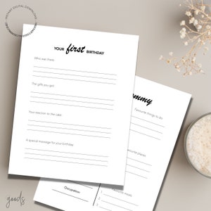 Printable Baby Journal, Pregnancy Journal, Baby Book, Baby Milestones ...