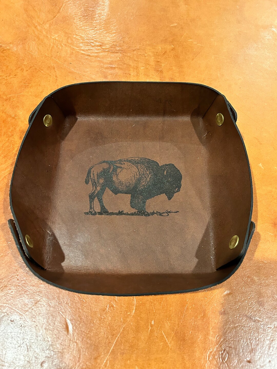 DIY Leather Valet Tray Pattern | Laser Cut File | 6" X 6" | Beginner ...