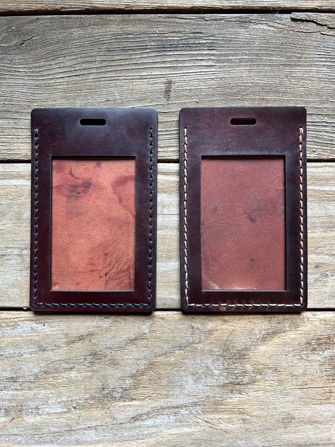 Limited Edition Shell Cordovan Leather ID Badge Holder (with Cover) - Etsy