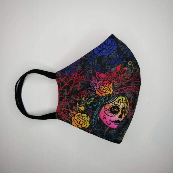 Sugar Skull Face Mask - Etsy