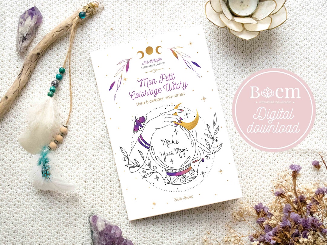 Magical Coloring Oracle Book to Download, Notebook, Witchy Coloring ...