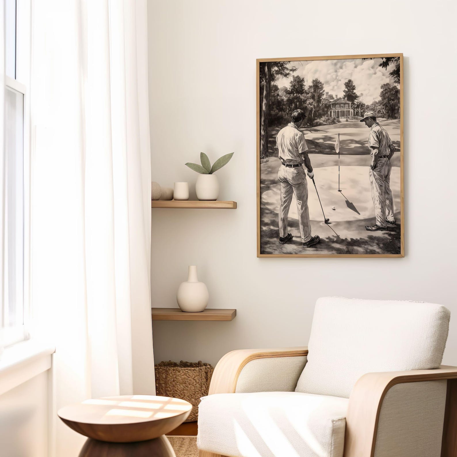 Vintage Golf Print | Golf Course Wall Art | Retro Golf Poster | Golf ...