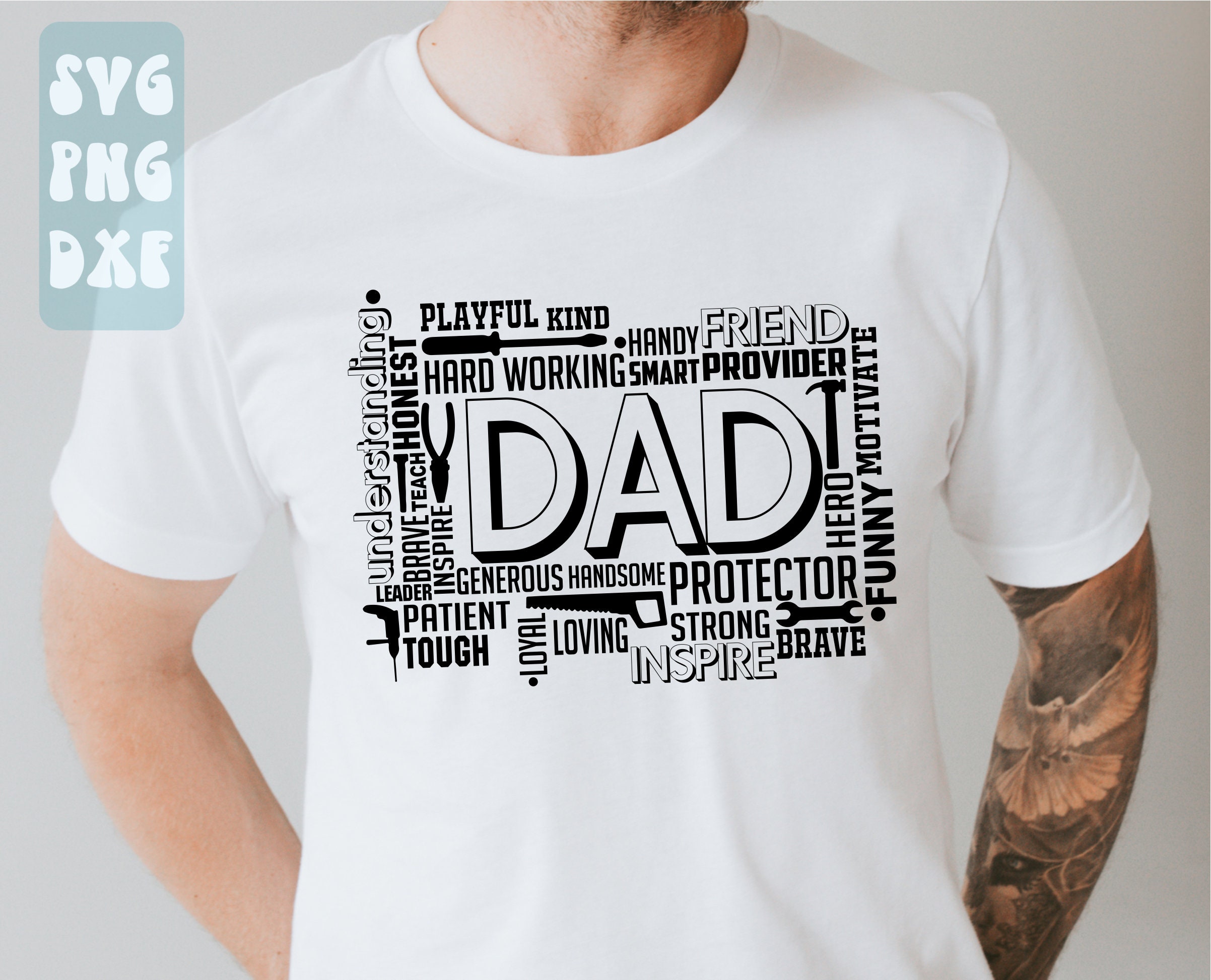 Dad Word Art Svgfather's Day Svgdaddy Quote Svgdad Life - Etsy