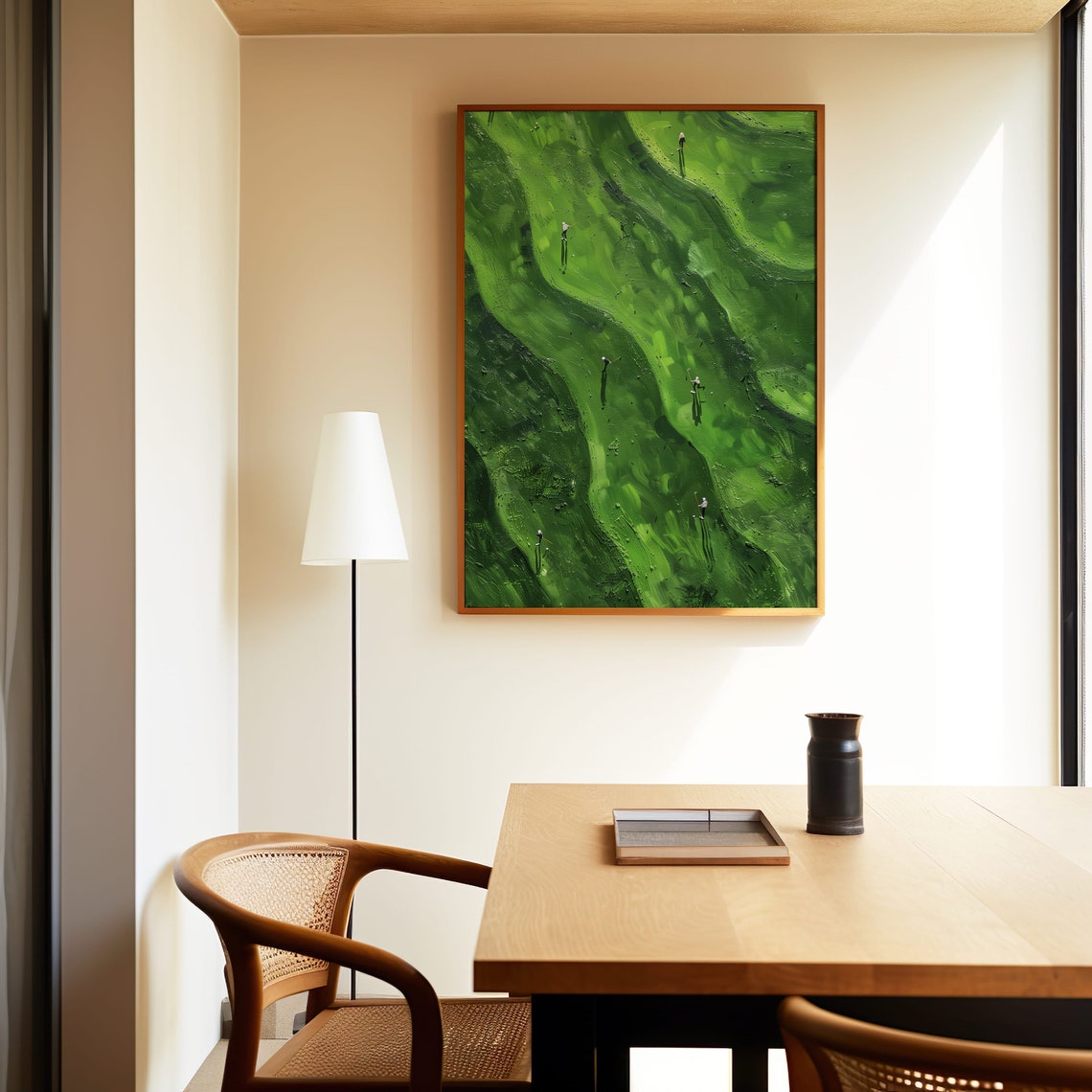 Golf Course Abstract Art Print | Digital Wall Art - Etsy